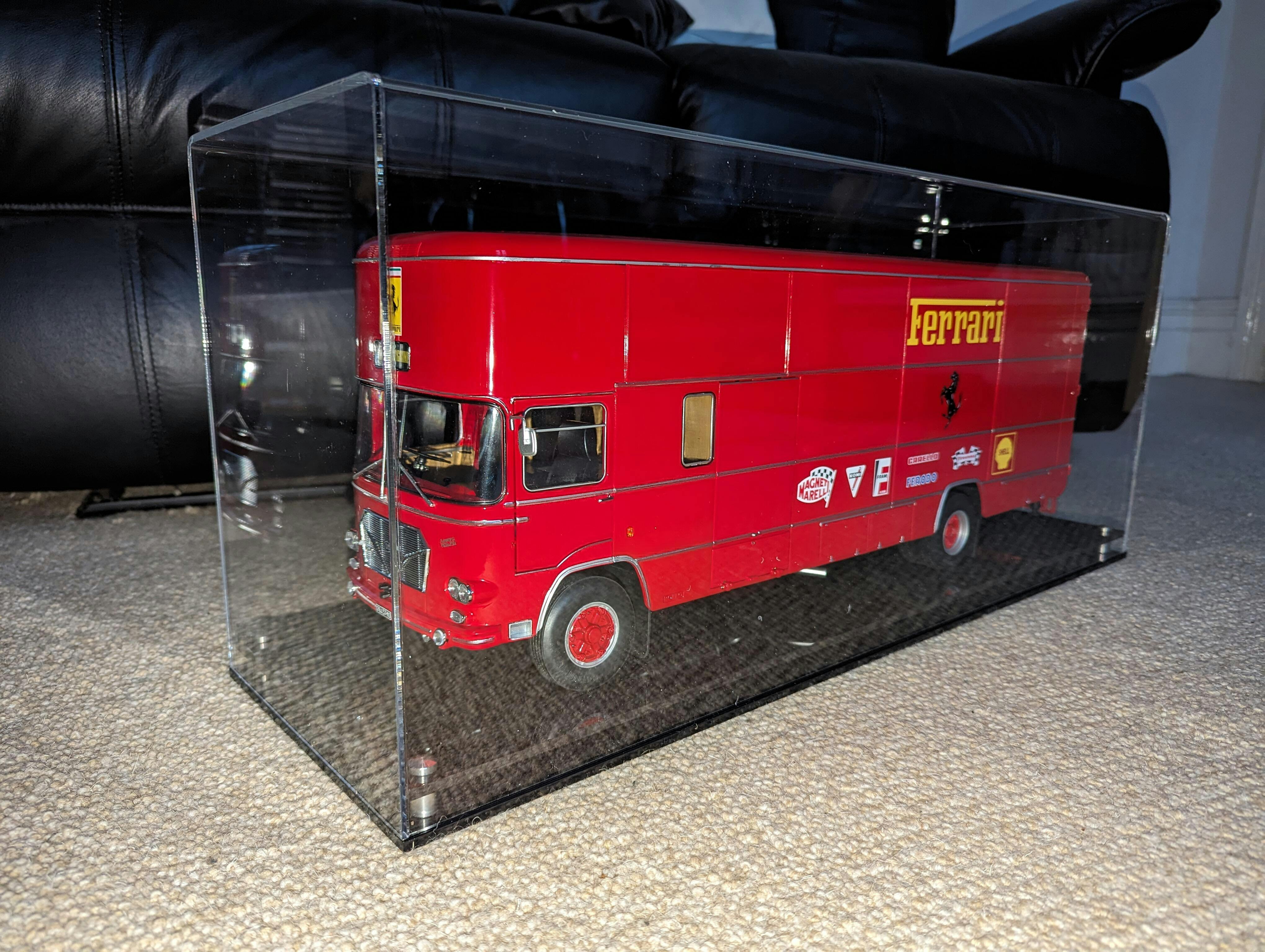 Custom Sized Display Case with a Modern Base (Choice of Base Colours ...