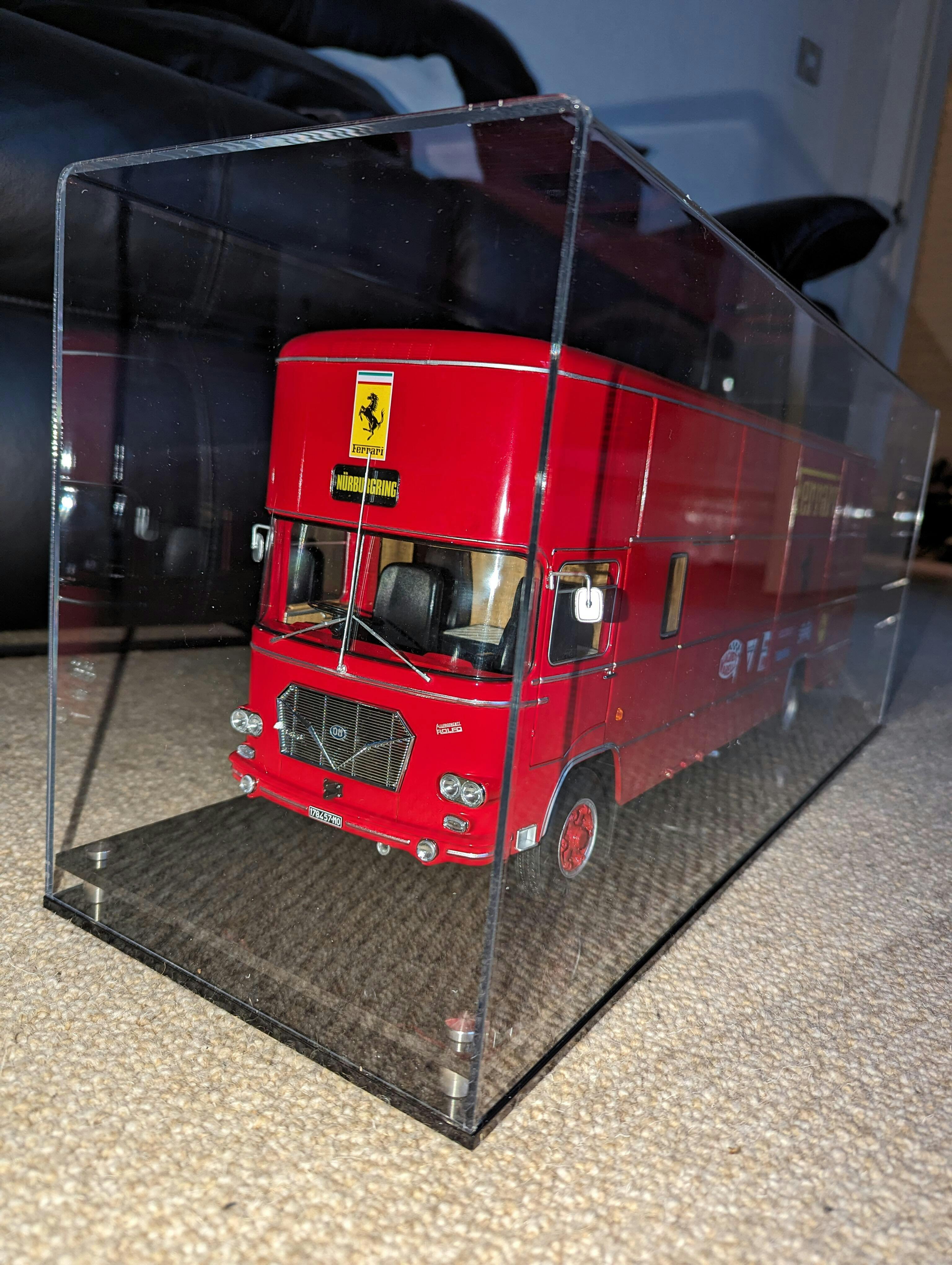 Custom Sized Display Case with a Modern Base (Choice of Base Colours ...