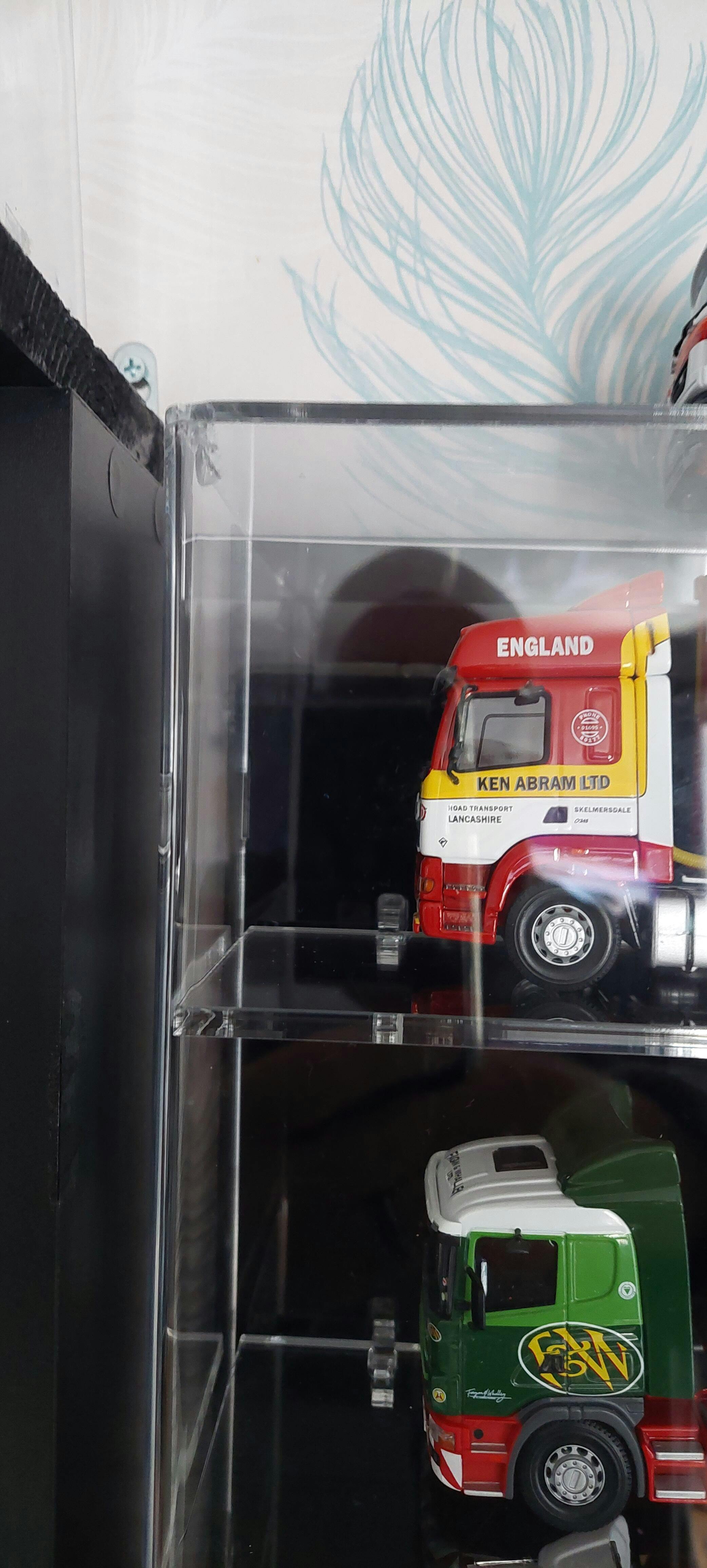 Acrylic Model Wall Display Case for 1:50 Scale Model Trucks - 5 Shelves ...
