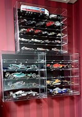 Acrylic Wall Display Case (Choice of Number of Shelves and Back Colour ...