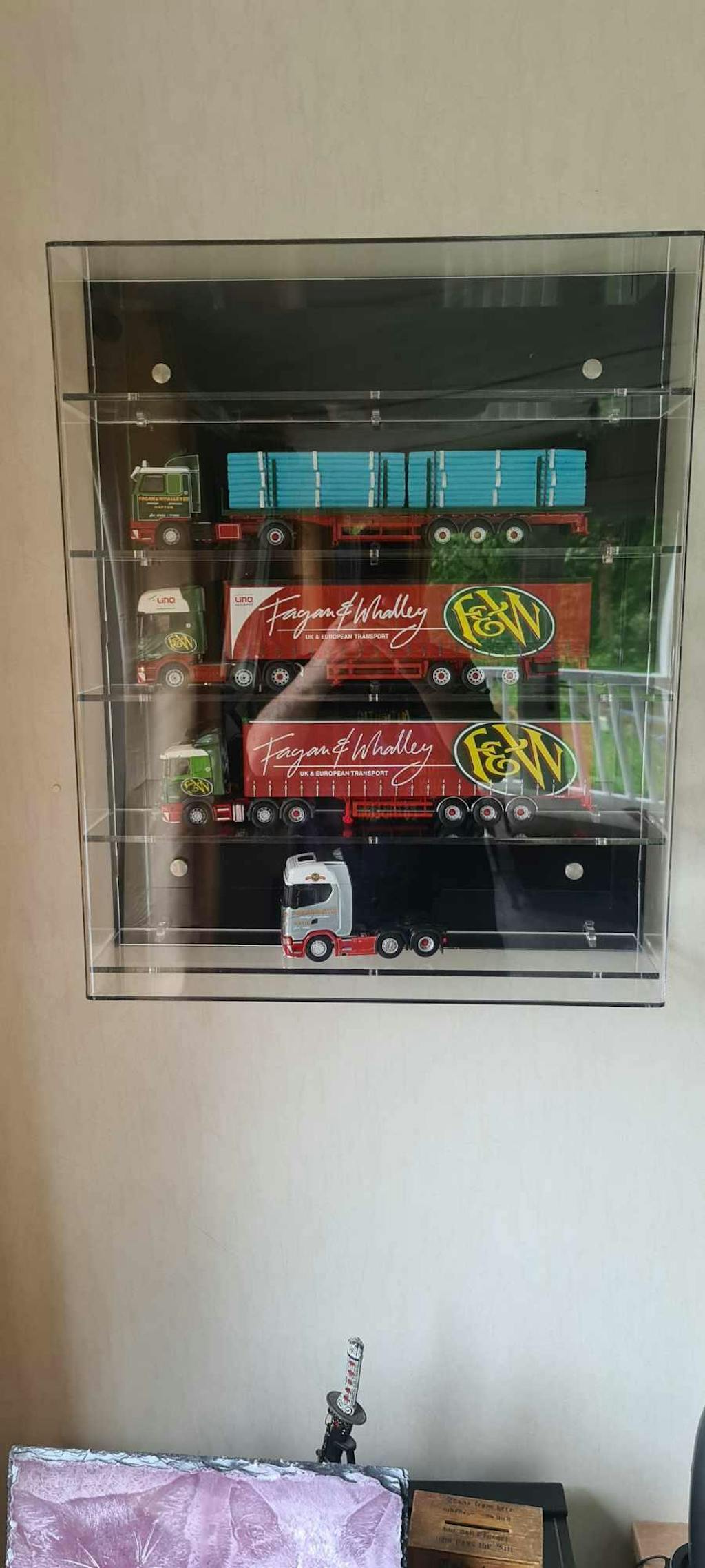 Acrylic Model Wall Display Case for 1:50 Scale Model Trucks - 5 Shelves ...