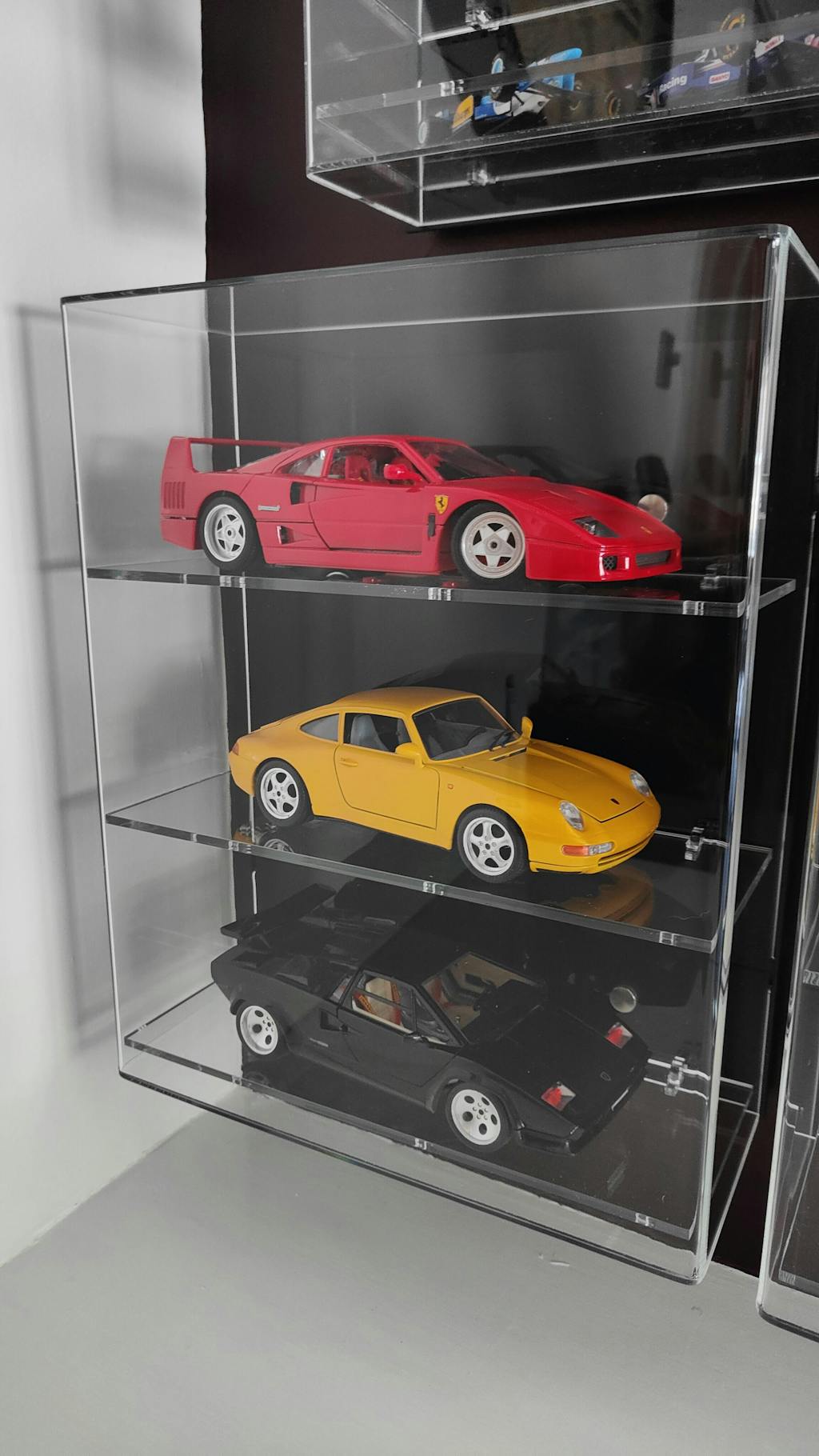 Acrylic Wall Display Case for Three 1:18 Scale Model Cars - Acrylic ...