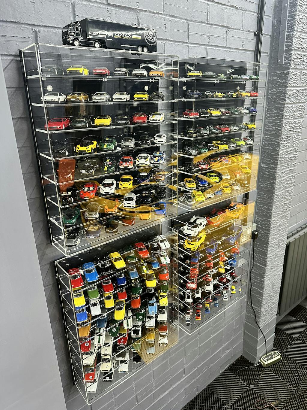 Acrylic Model Wall Display Case for 1:43 Model Cars with 8 Shelves ...