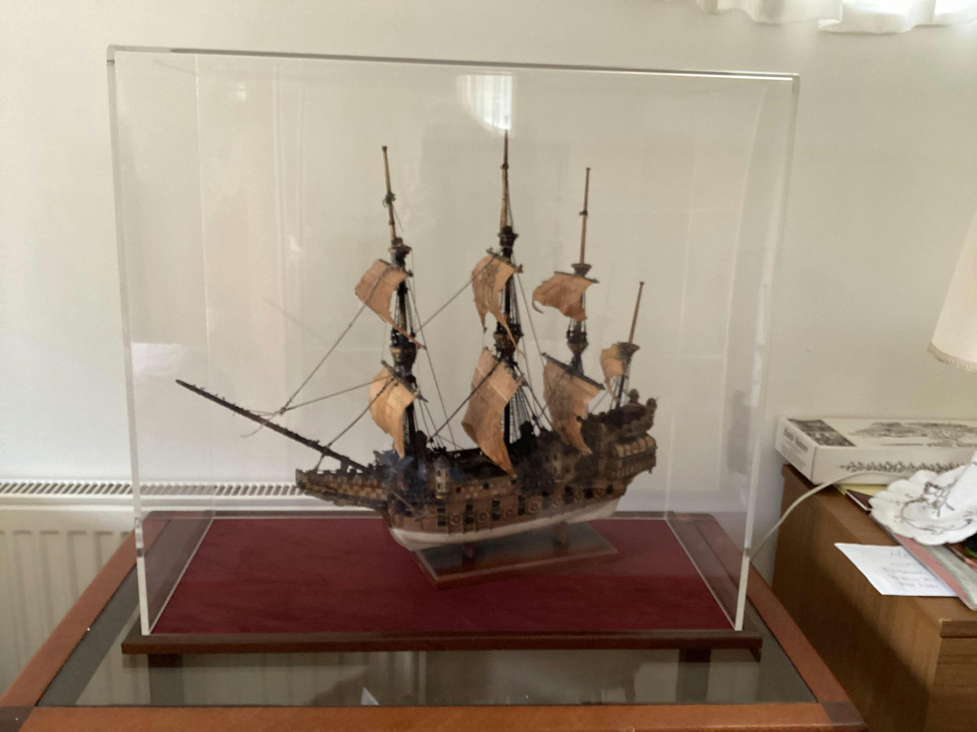 Model Ship Acrylic Display Case, Made to your Sizes- Choice of Base ...