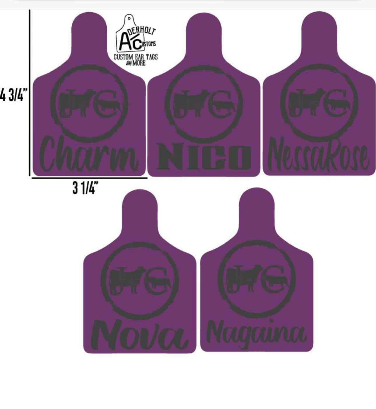 MCT Laser Engraved Cattle Ear Tags – Aderholt Customs - Custom Ear Tags ...
