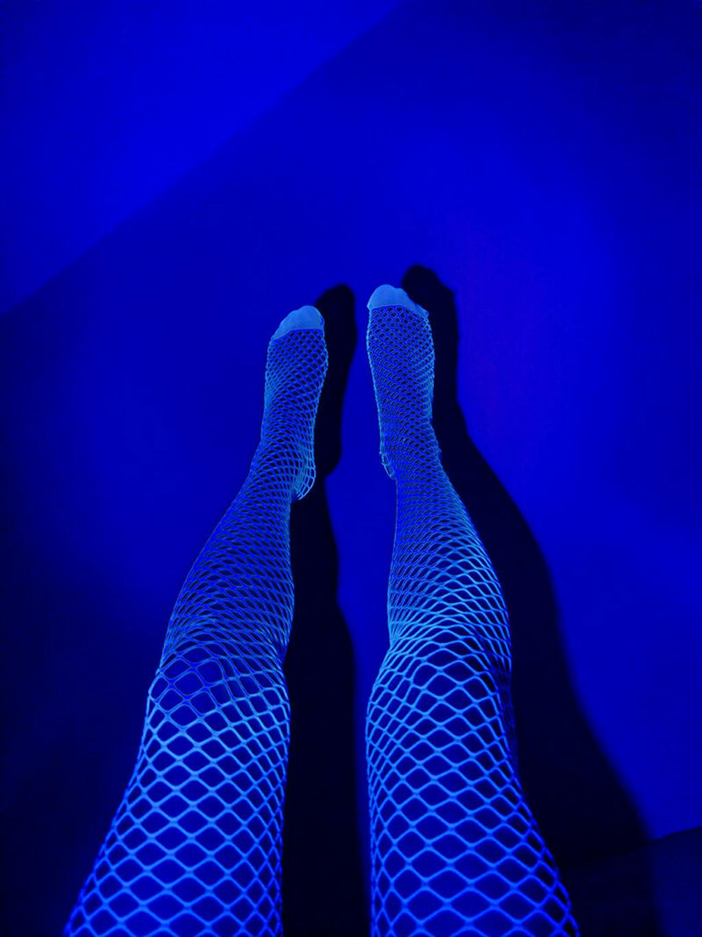 Glow in the Dark Fishnet Stockings | Aesthetic Shop