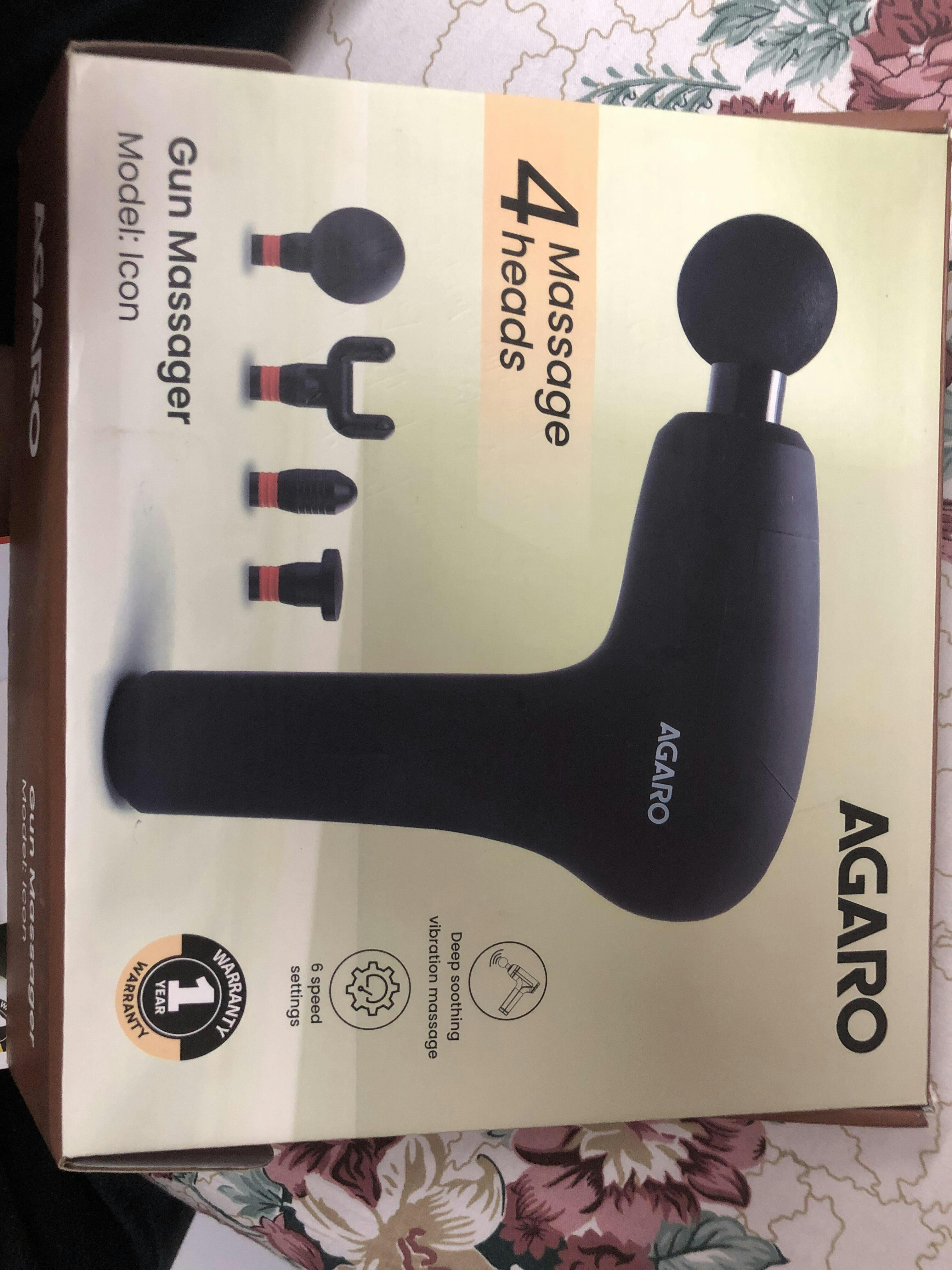 Agaro Icon Gun Massager 4 Heads Muscle Massager For Full Body Agaro