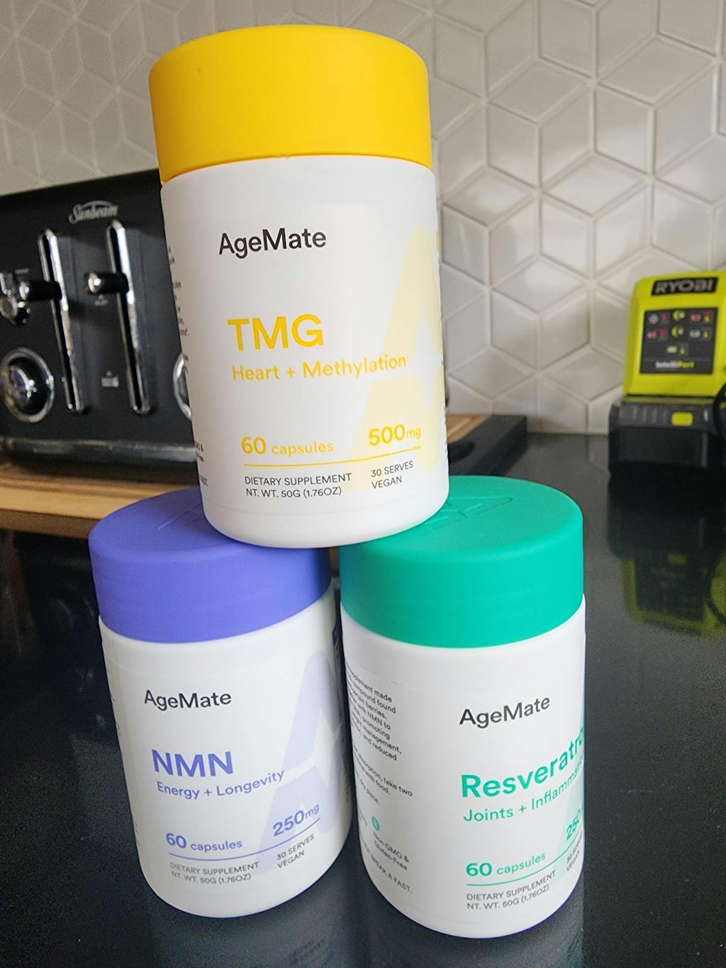 Pure 100g NMN and Resveratrol Bundle by AgeMate Australia - AgeMate