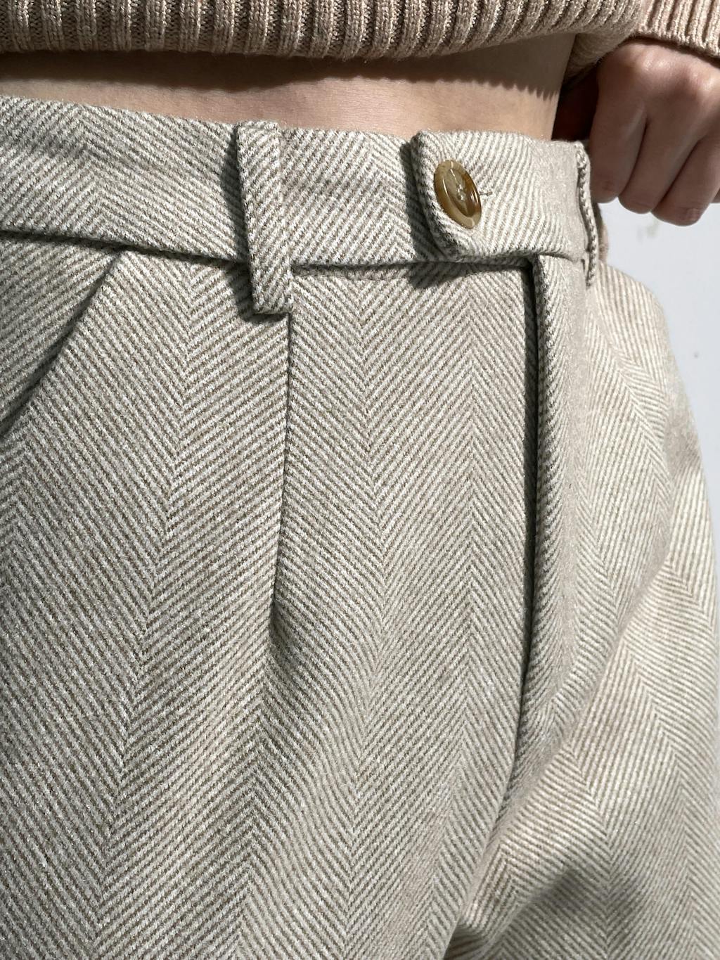 Herringbone Pencil Pants | Ahaselected