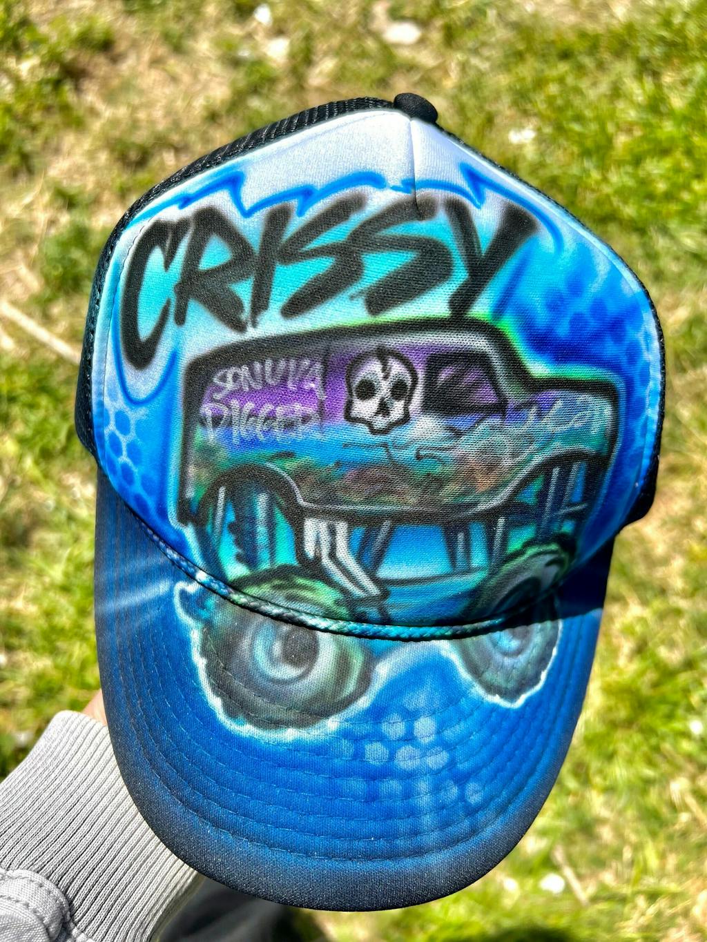 Airbrush Monster Truck Hat Grave Digger Design – Airbrush Brothers