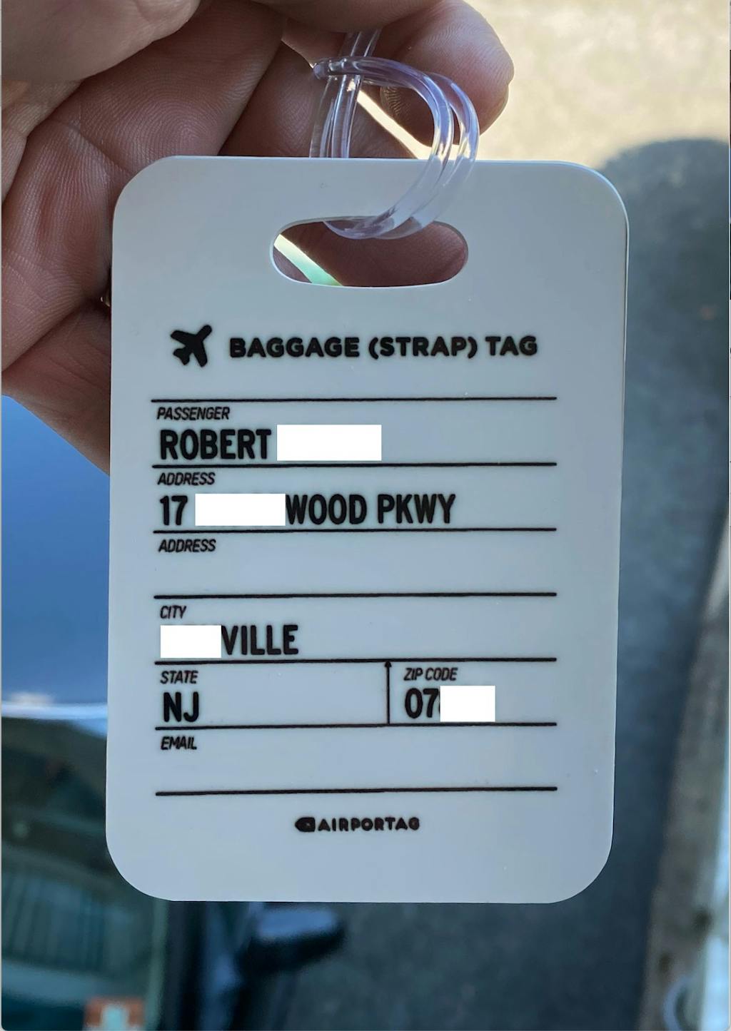 Airport Code Luggage Tag - IATA code IAH baggage tag