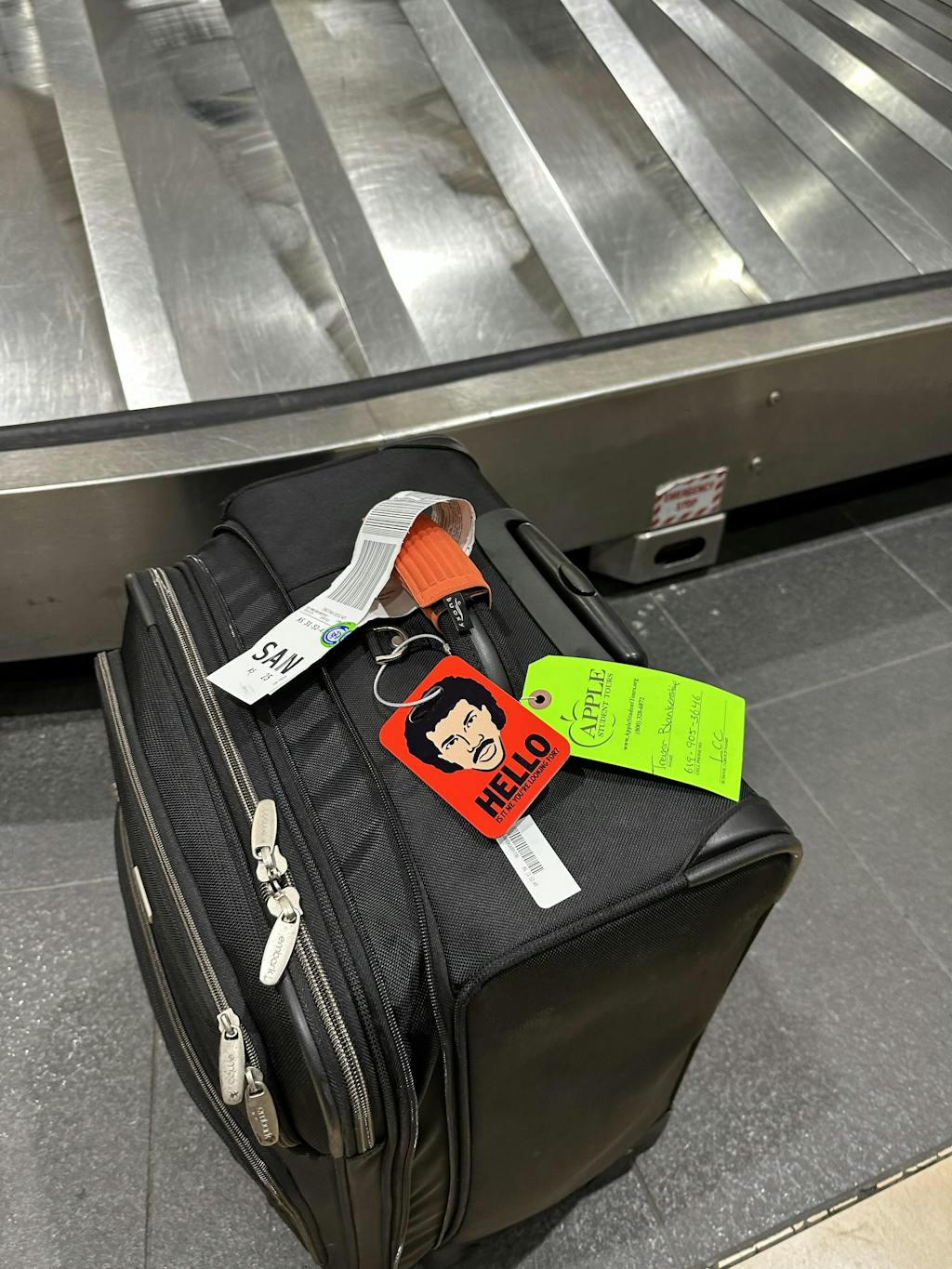 Airport Code Luggage Tag - IATA code BSL baggage tag