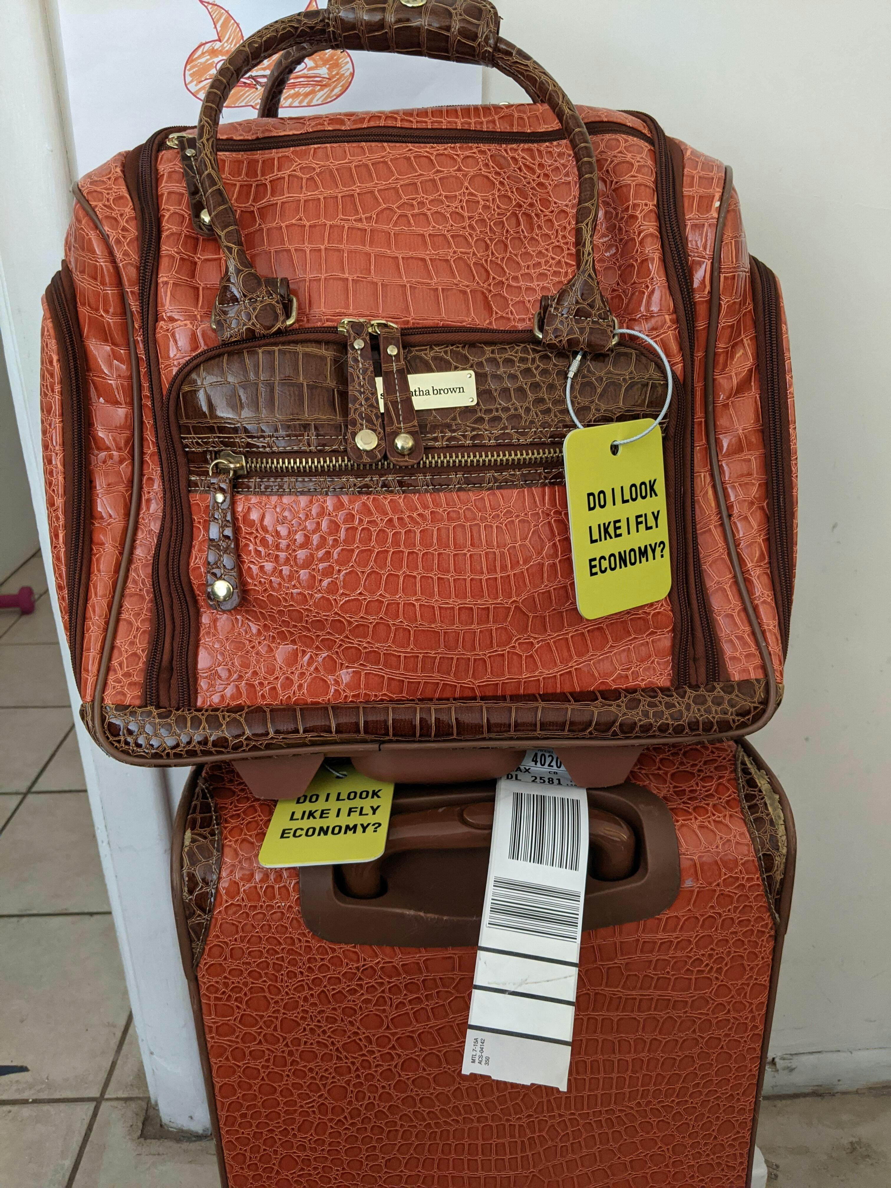 Airport Code Luggage Tag - IATA code AMS baggage tag