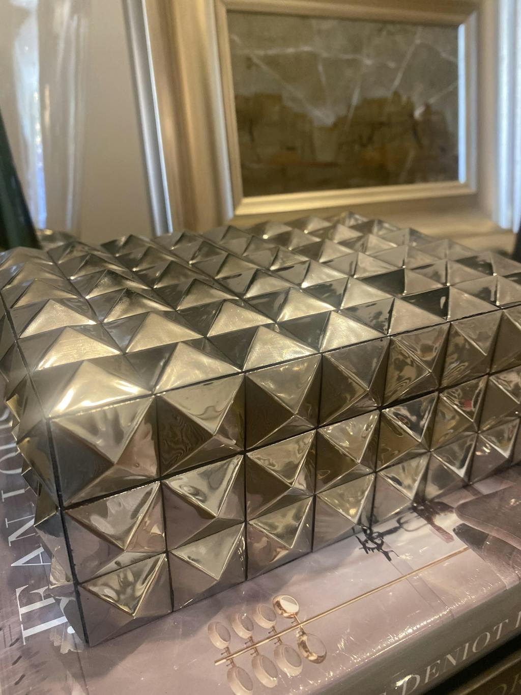 STUDDED PLATINUM BOX