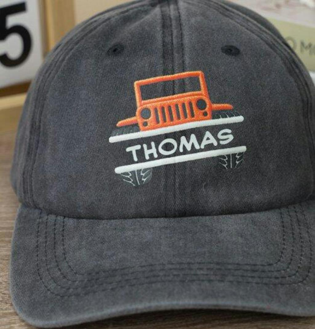 Papa's Wolf Pack With Wolves Design, Personalized Custom Washed Denim ...