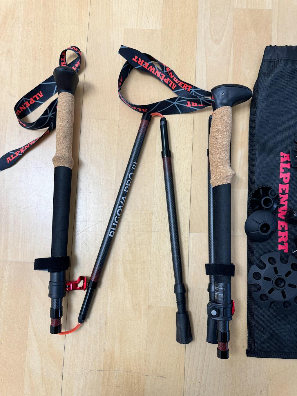 Wanderstöcke faltbar & höhenverstellbar | Leicht & Stabil – Alpenwert – ALPENWERT