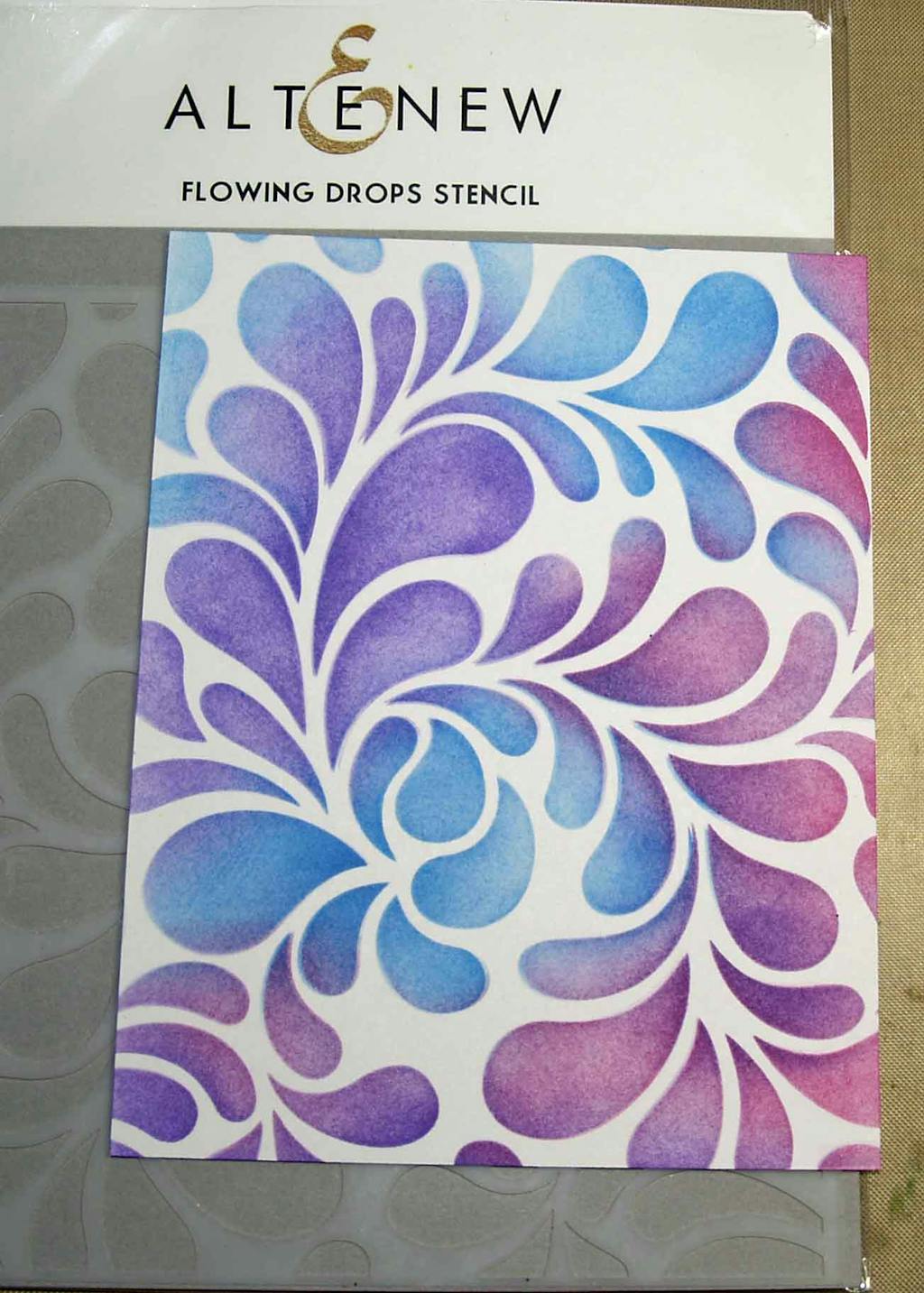 Flowing Drops Stencil – Altenew