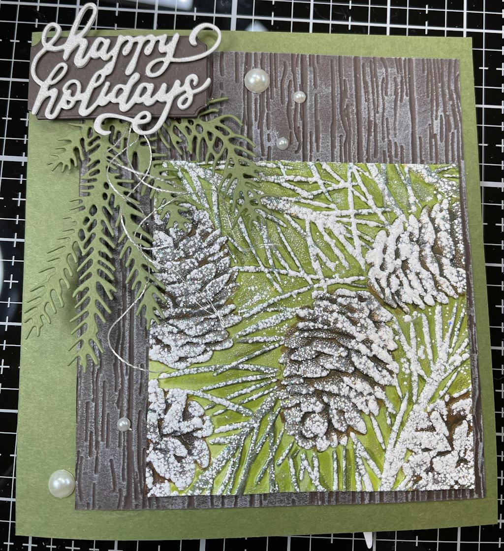 Altenew Classic Pinecones Slim 3D Embossing Folder for Cardmaking