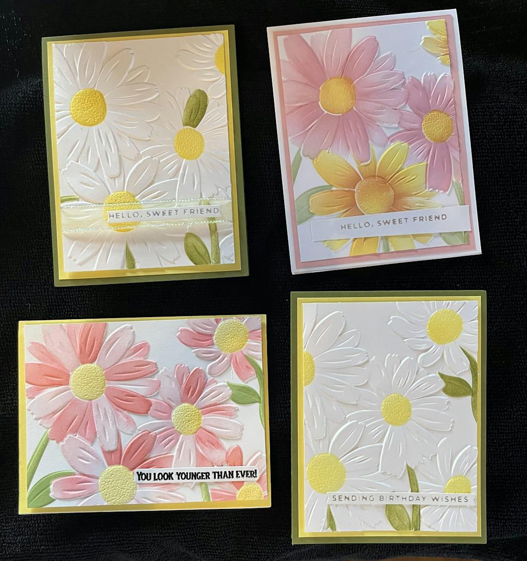 Altenew Daisies Stencil & Embossing Folder Bundle (Daisies Simple ...