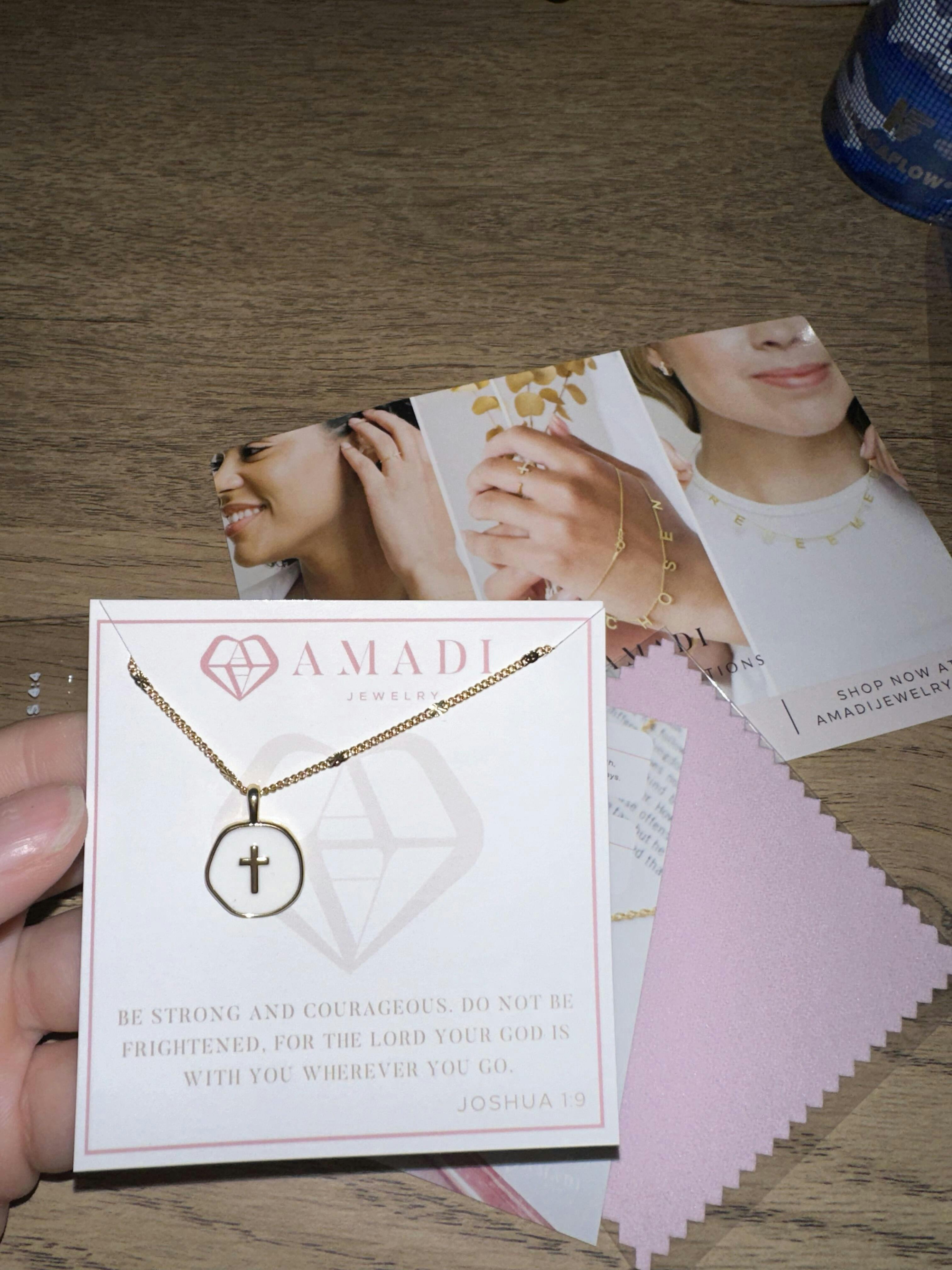 Agape Cross Necklace in Gold and Silver – AMADI Jewelry