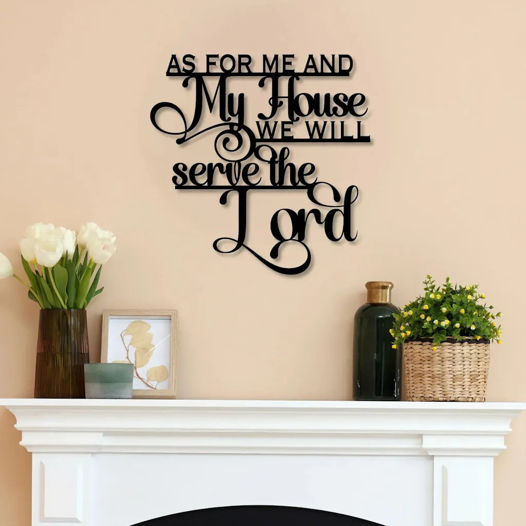 As for Me and My House Metal Sign | Amazing Faith Designs