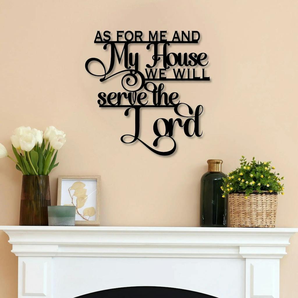 As for Me and My House Metal Sign | Amazing Faith Designs