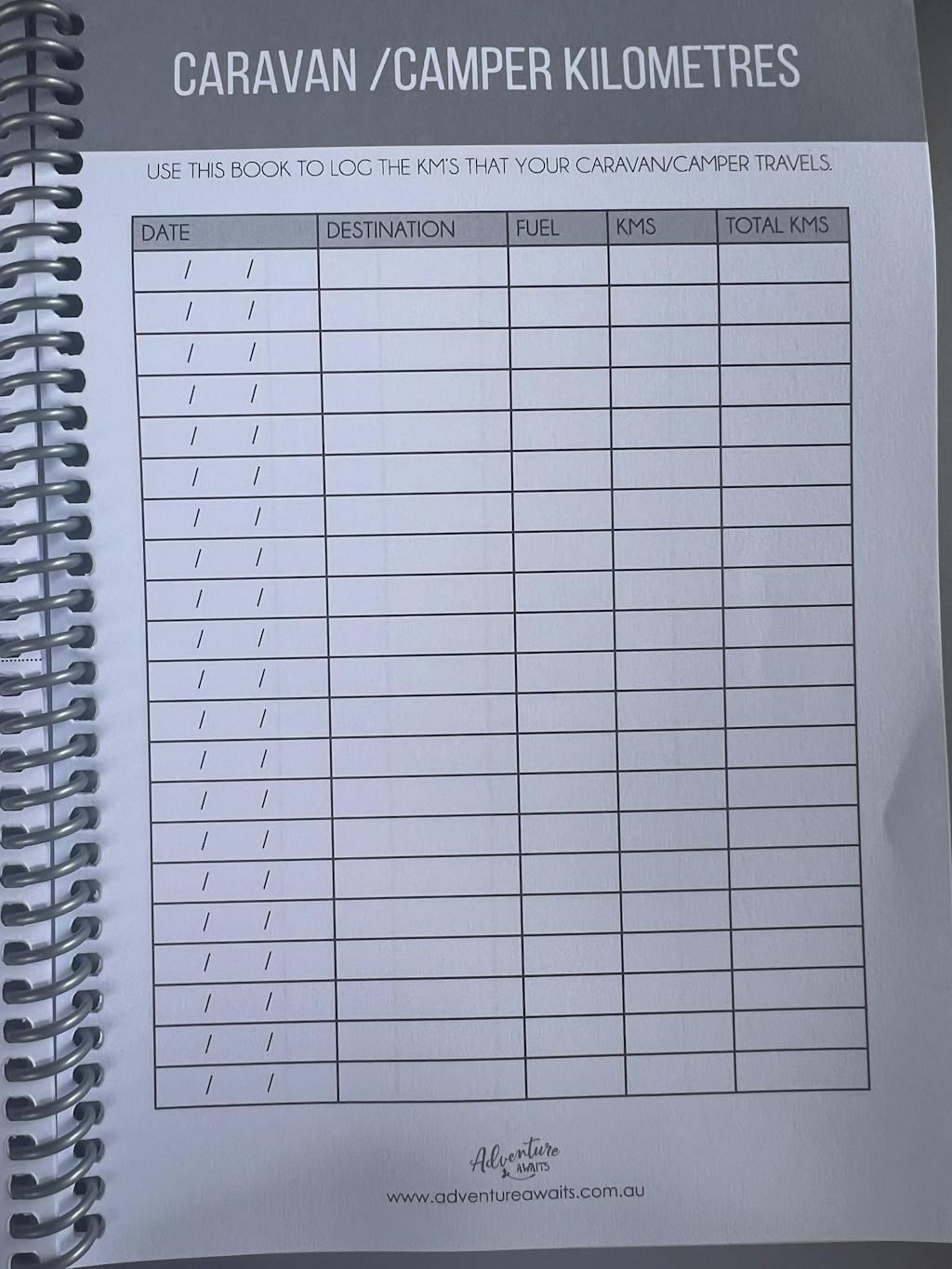 Caravan Log Book + Travel Journal Australia — AMD Touring