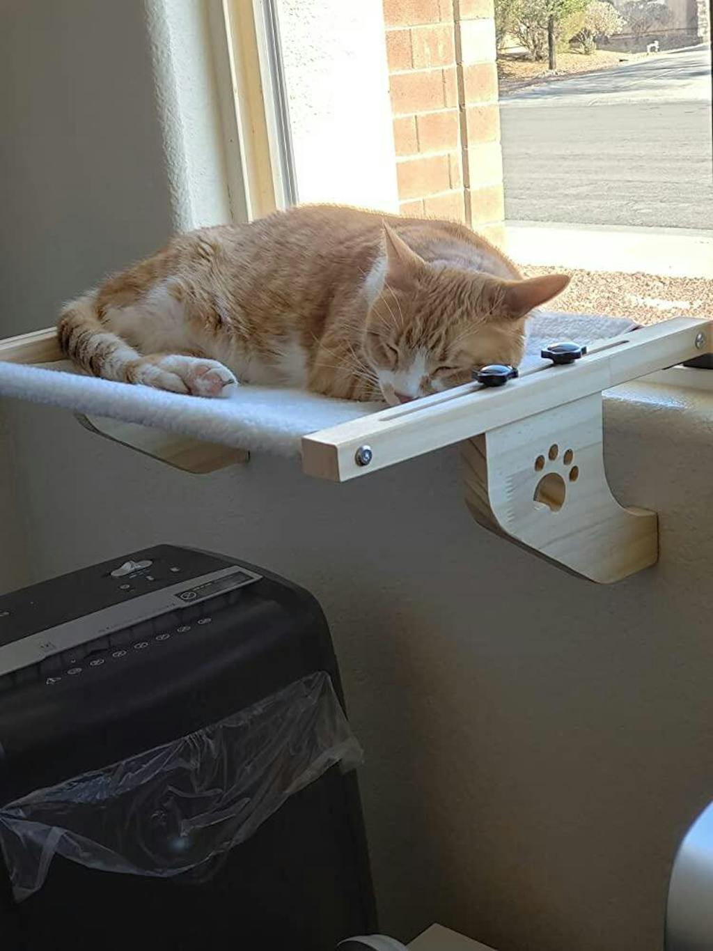 Wood Cat Window Sill Perch – Amosijoy