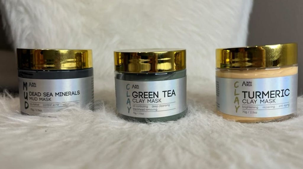 ANAiRUi Natural Facial Caly Mask Set (Turmeric,Green Tea,Dead Sea Mud ...