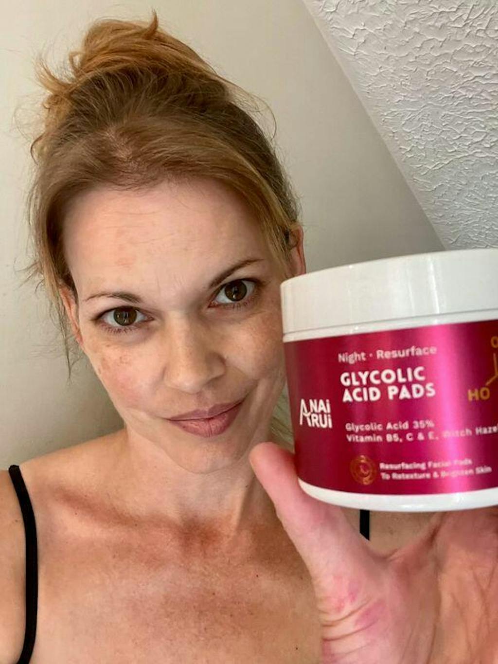 ANAIRUI 35% Glycolic Acid AHA Facial Peel Pads for Exfoliating Dark ...