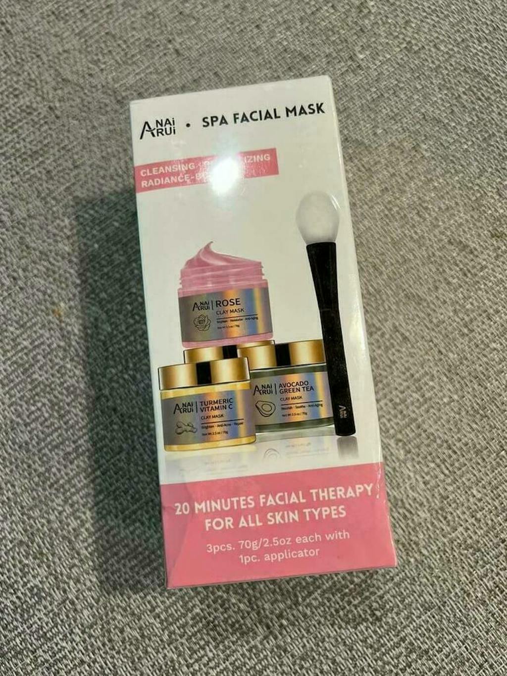 ANAIRUI Facial Mask Kit with Turmeric,Rose,Avocado Green Tea Clay Mask