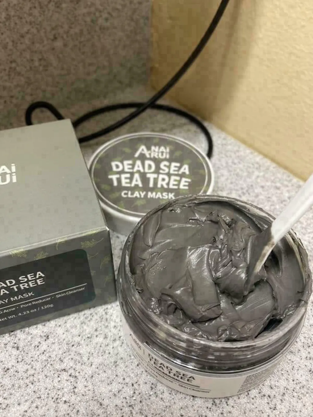 ANAIRUI Dead Sea Mud Face Mask with Tea Tree for Acne, Remove Blackheads