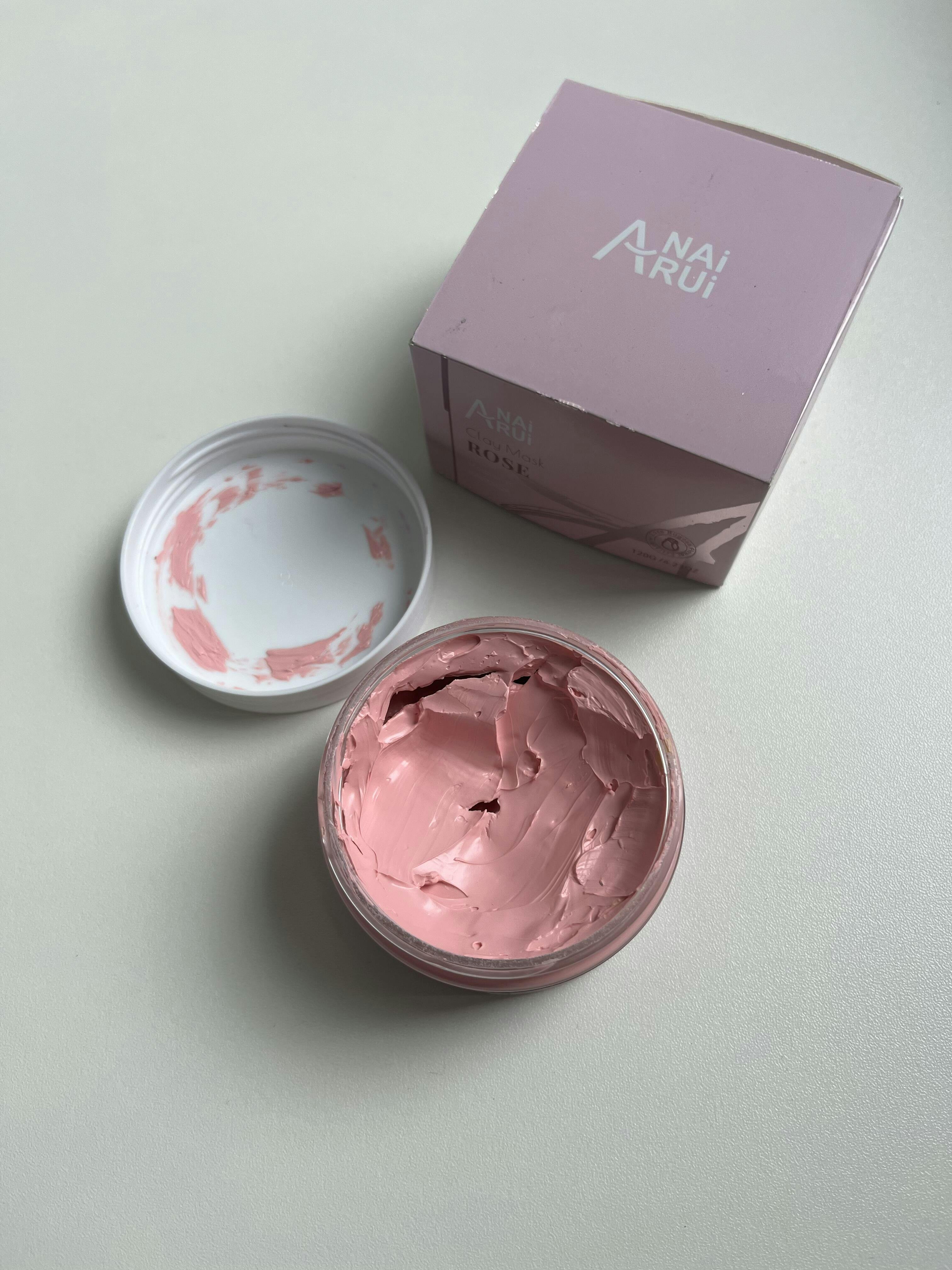 ANAIRUI Damascus Rose Pink Clay Face Mask for Brighten Moisturize Skin