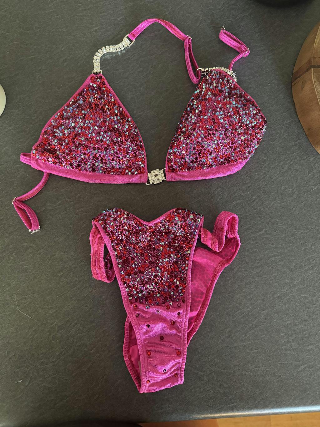 Maroon Radiance Competition Suits for NPC Bikini Wellness Competitors ...