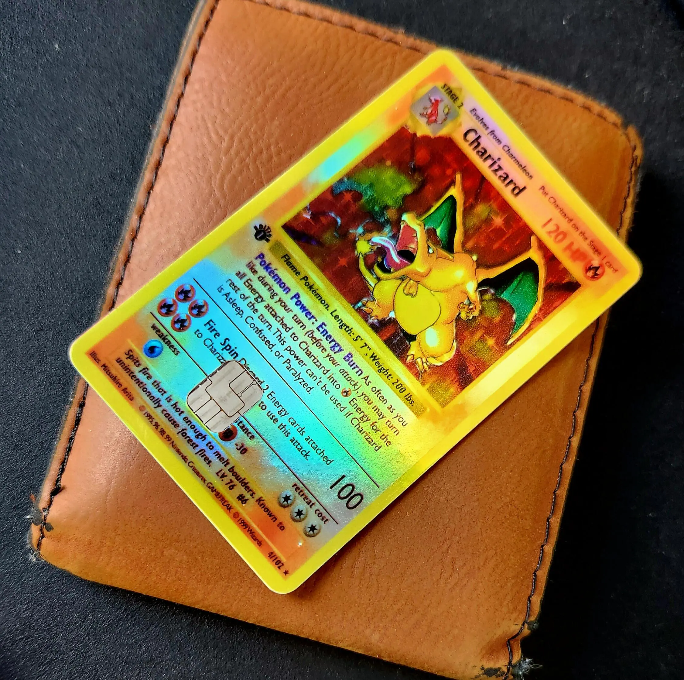 Charizard Pokemon Card Holographic Credit Card Holographic Credit Card ...