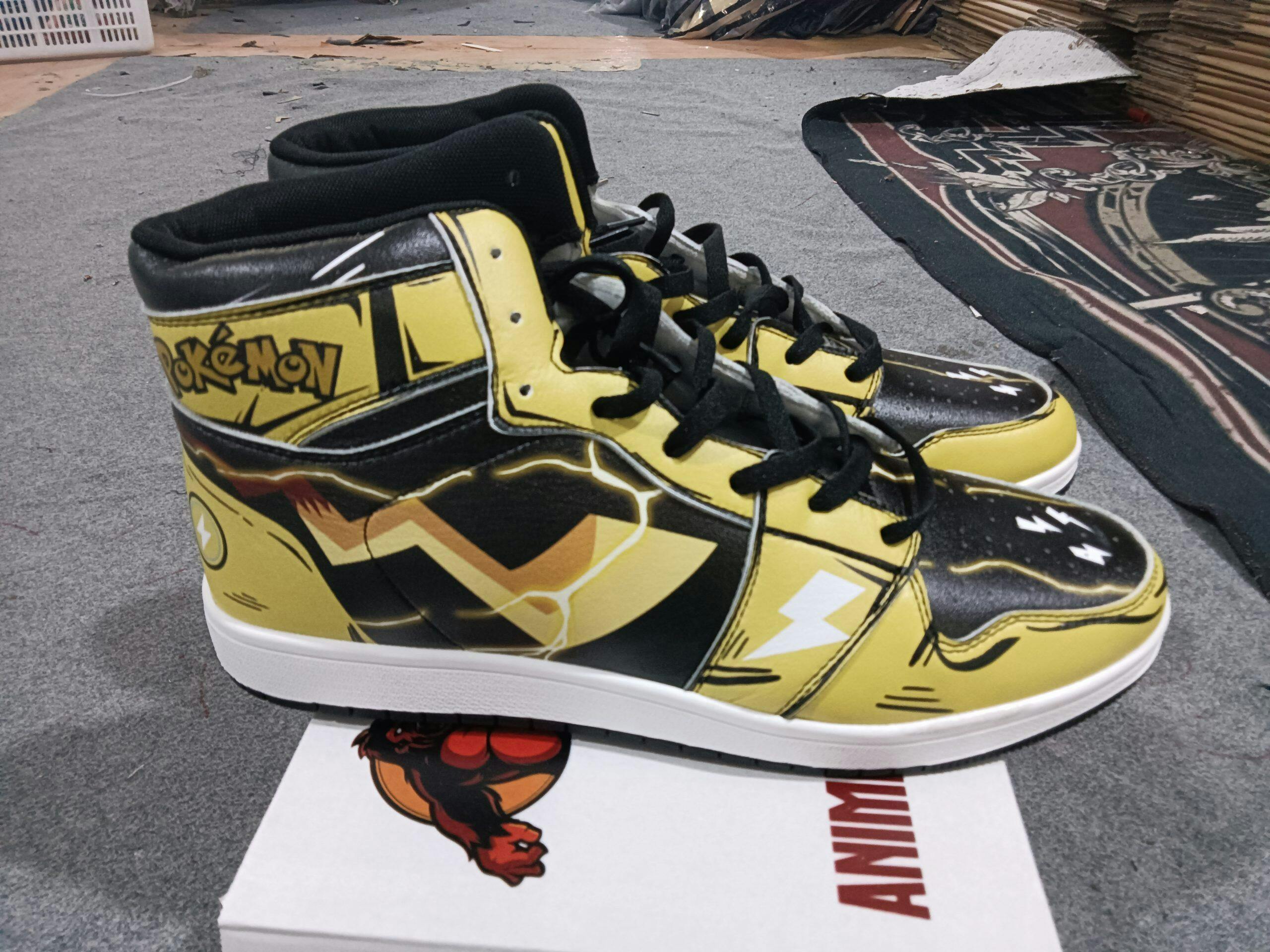 Pikachu Pokemon Mid 1 Basketball Shoes for Kids - AnimeBape