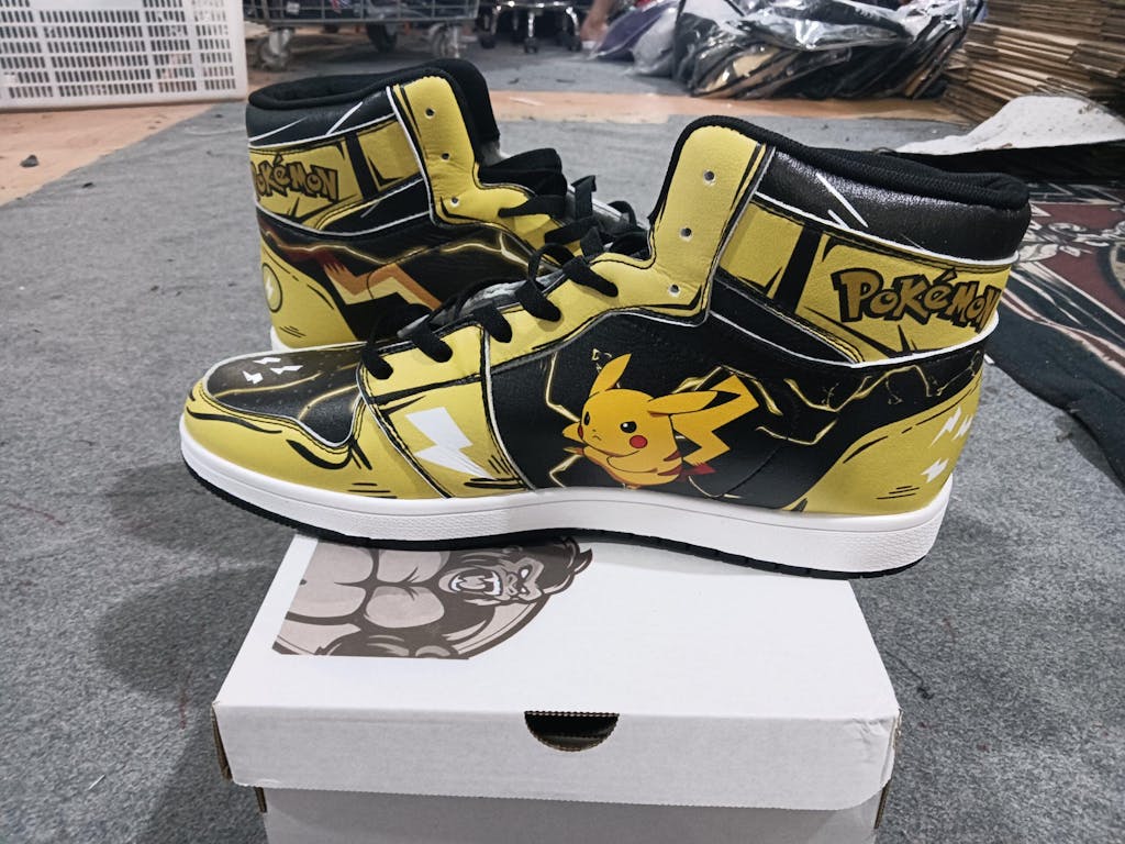 Pikachu Pokemon Mid 1 Basketball Shoes for Kids - AnimeBape