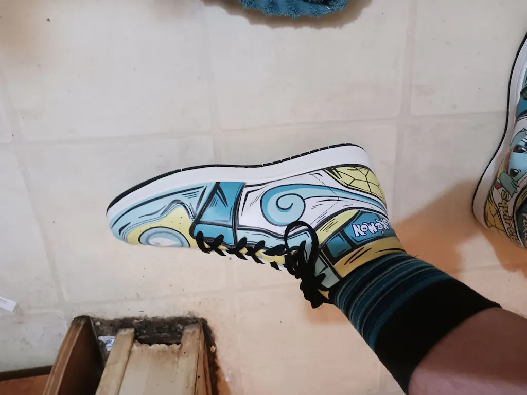 Squirtle Pokemon Mid 1 Basketball Shoes for Kids - AnimeBape