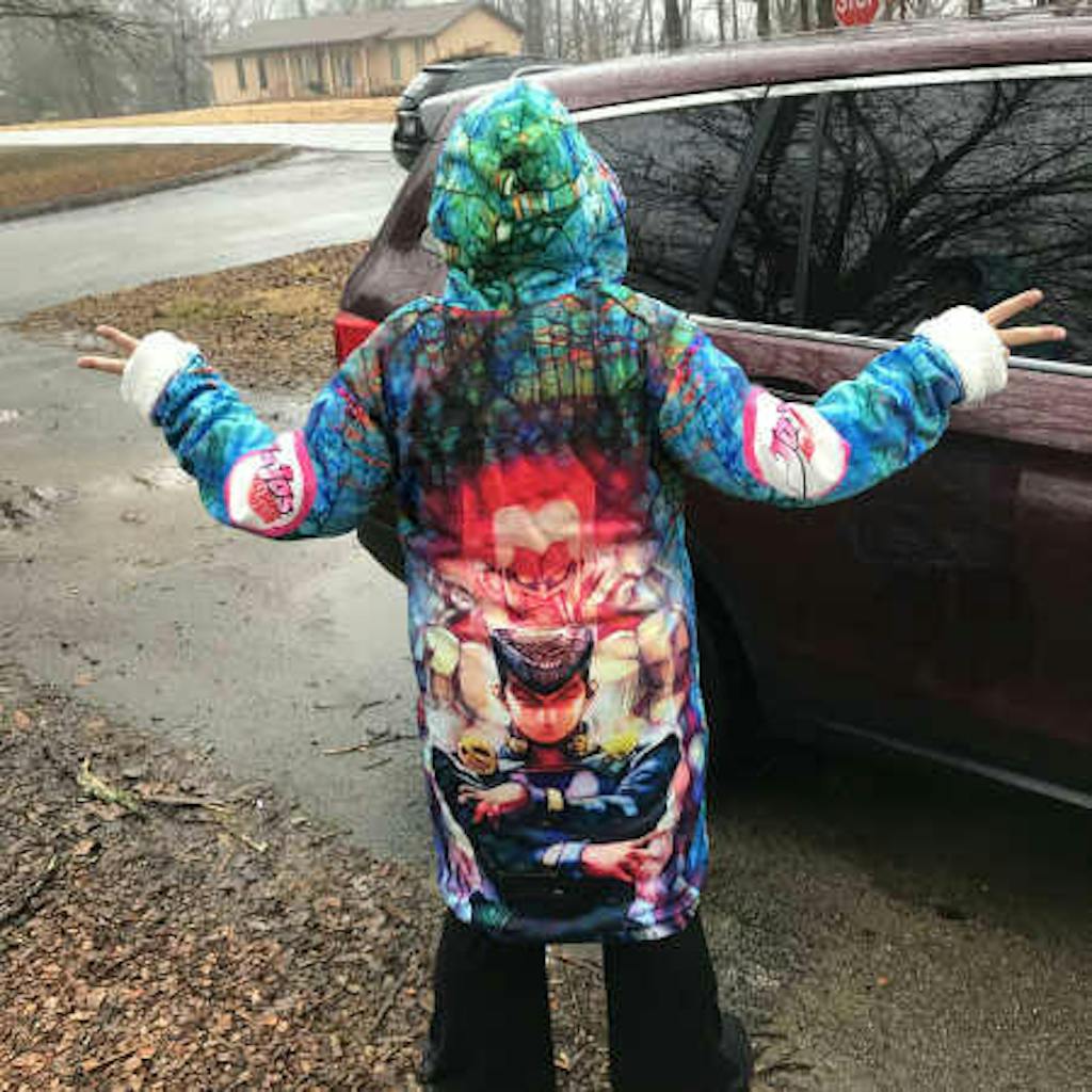 Trippy Josuke Shining Diamond Jojos Bizarre Adventure Hooded Cloak Coat Animebape