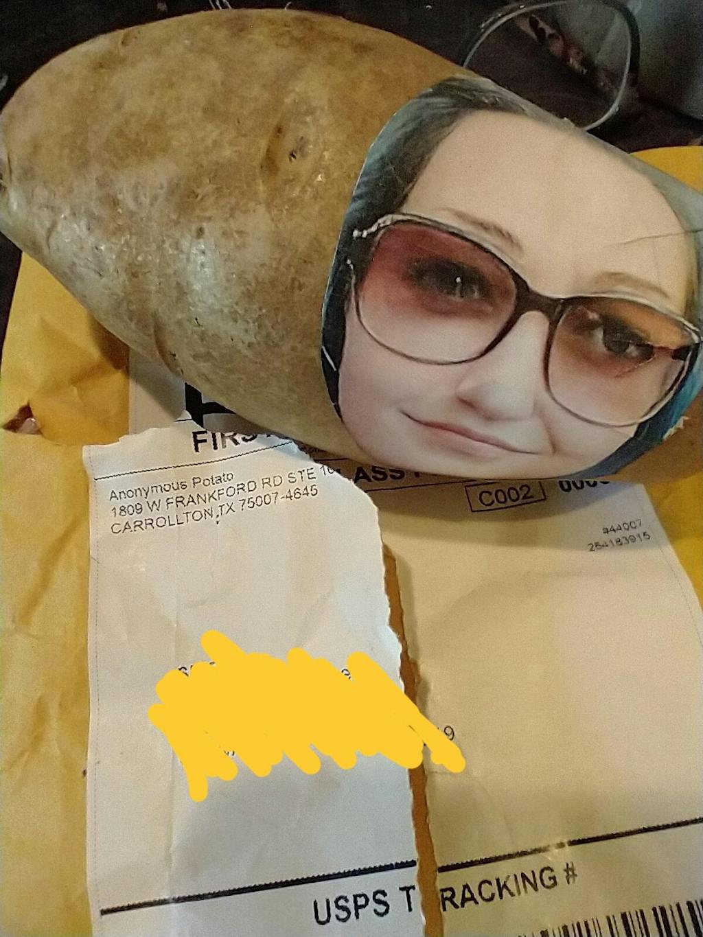 Mail A Face Potato | Upload An Image On A Potato - AnonymousPotato