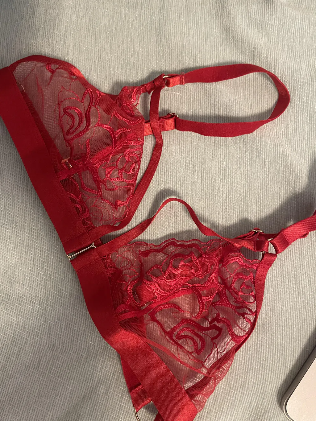 Eos Floral Embroidered Sexy Bralette Red – Aphro Desire