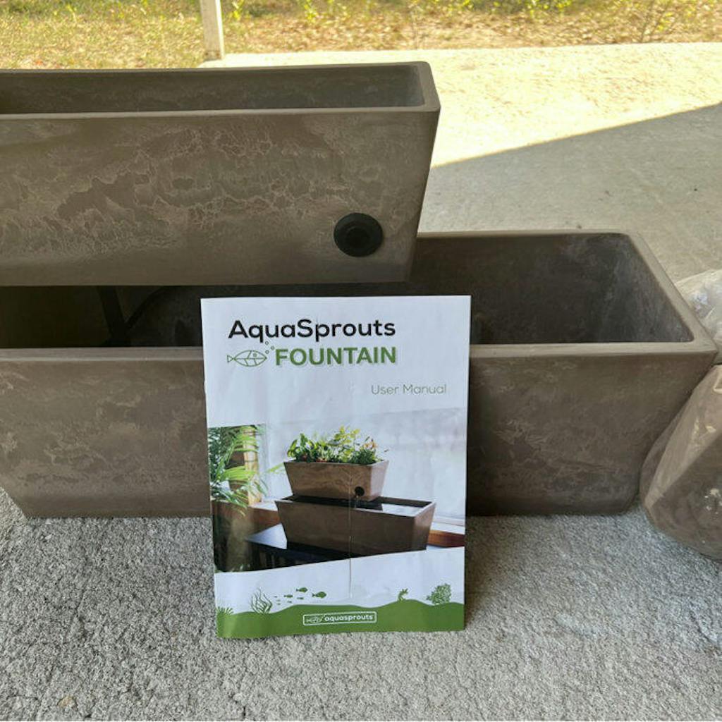 Aquaponics Hydroponics Garden Kit - AquaSprouts Fountain Pond System