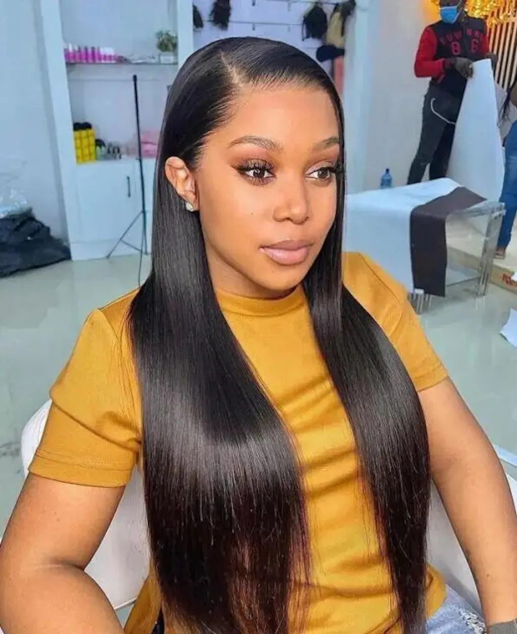 Glueless 6x5 Pre-Cut Lace Closure Straight Easy-Wear Upgrade HD Lace ...