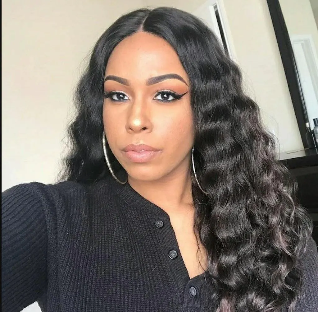 【Limited Design】Glueless 6x5 Pre-Cut Lace Ocean Wave Wig Natural Black ...