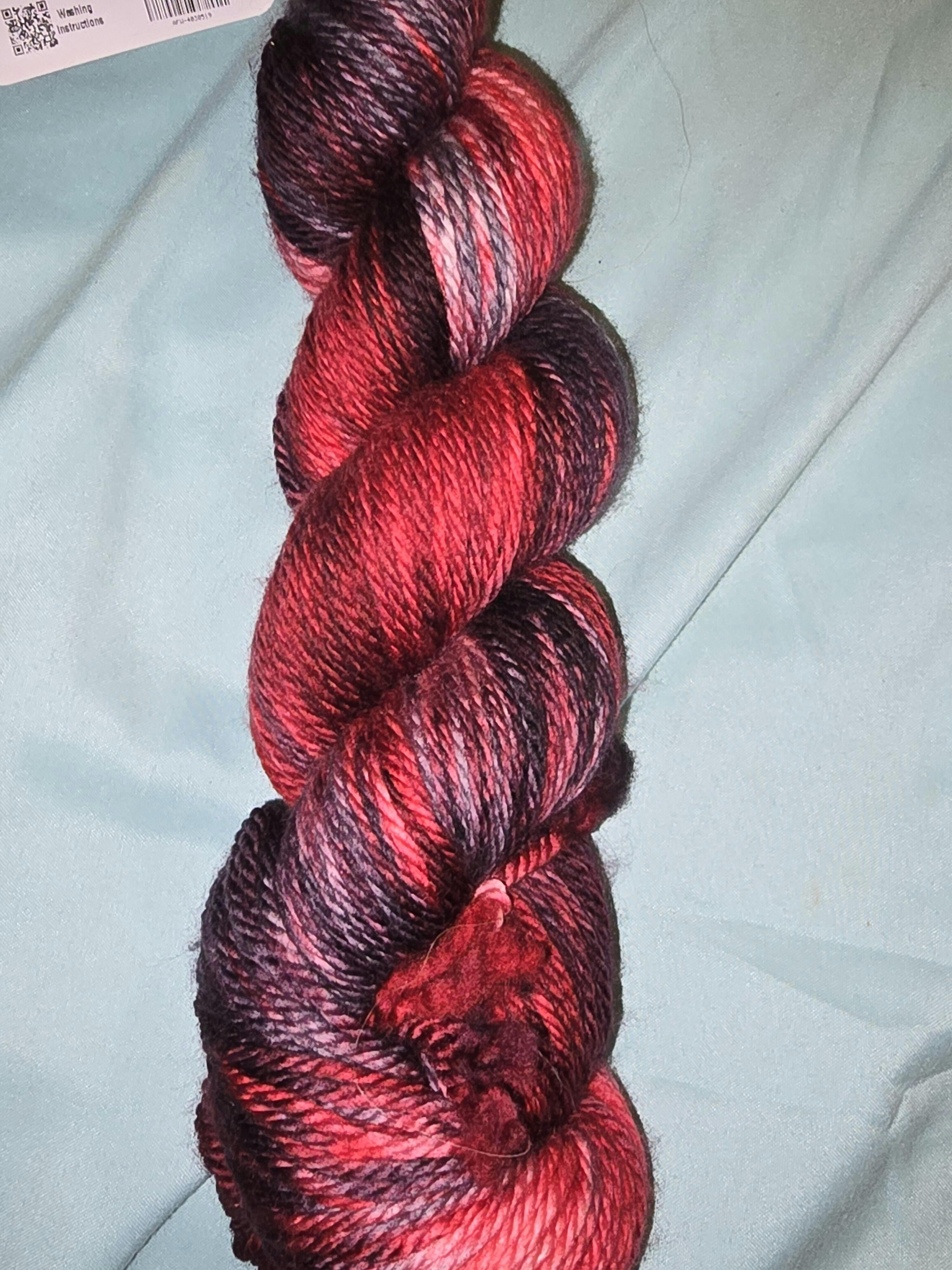 Crimson Moon - Hand-Dyed Merino Wool Yarn – Arcane Fibre Works