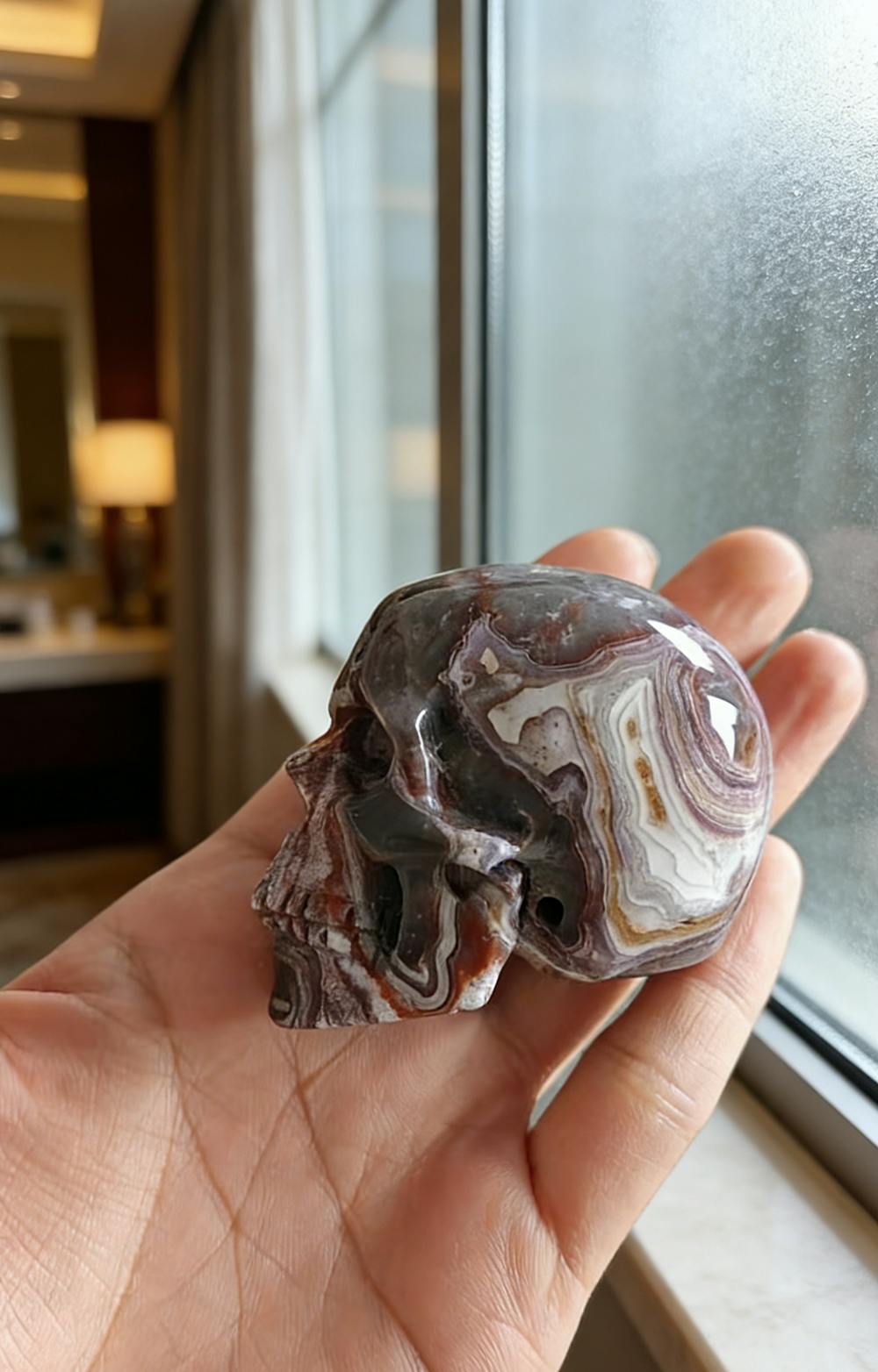 3 Inch Red Crazy Lace Agate Crystal Skull – Arcane Skull