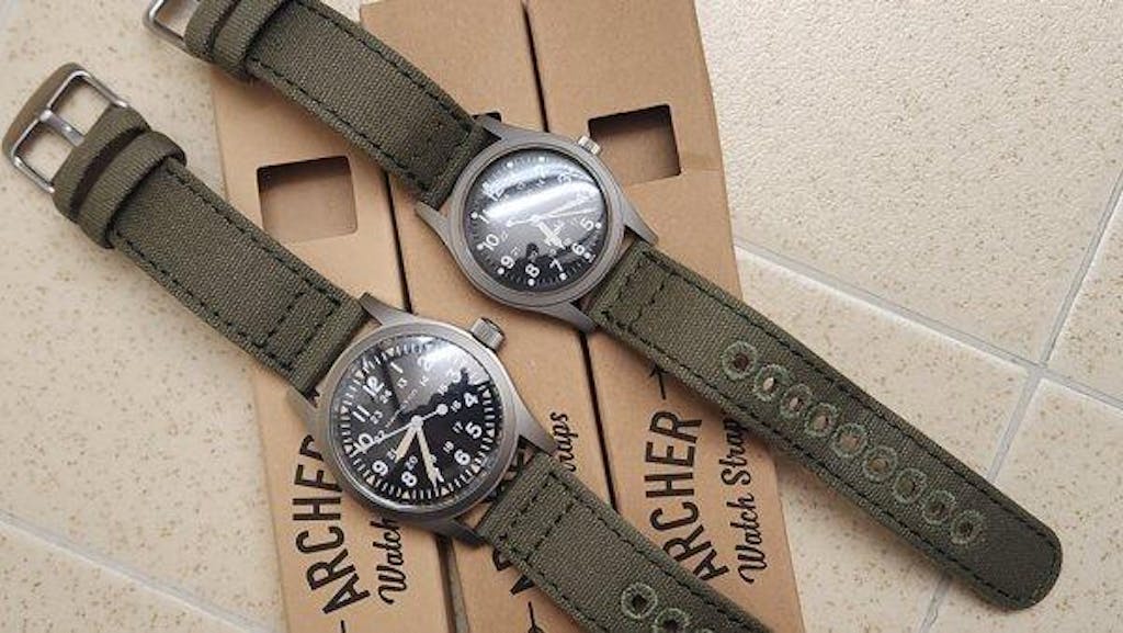 Quick Release Canvas Watch Band - Classic Denim Blue – Archer Watch Straps