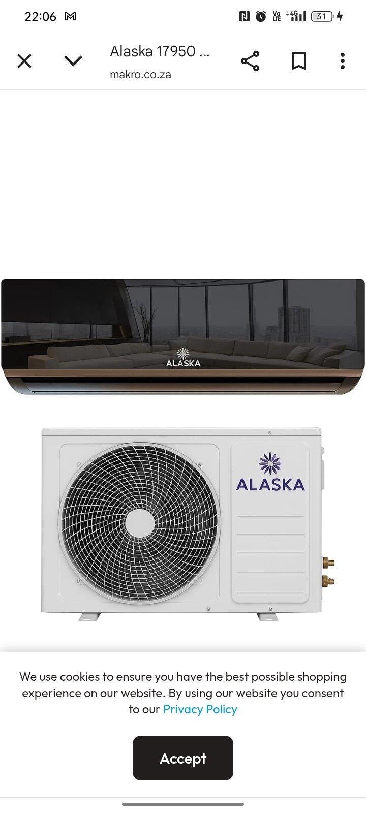 18ACS (17115 BTU) Alaska Midwall Split Unit Airconditioner – Light Grey ...