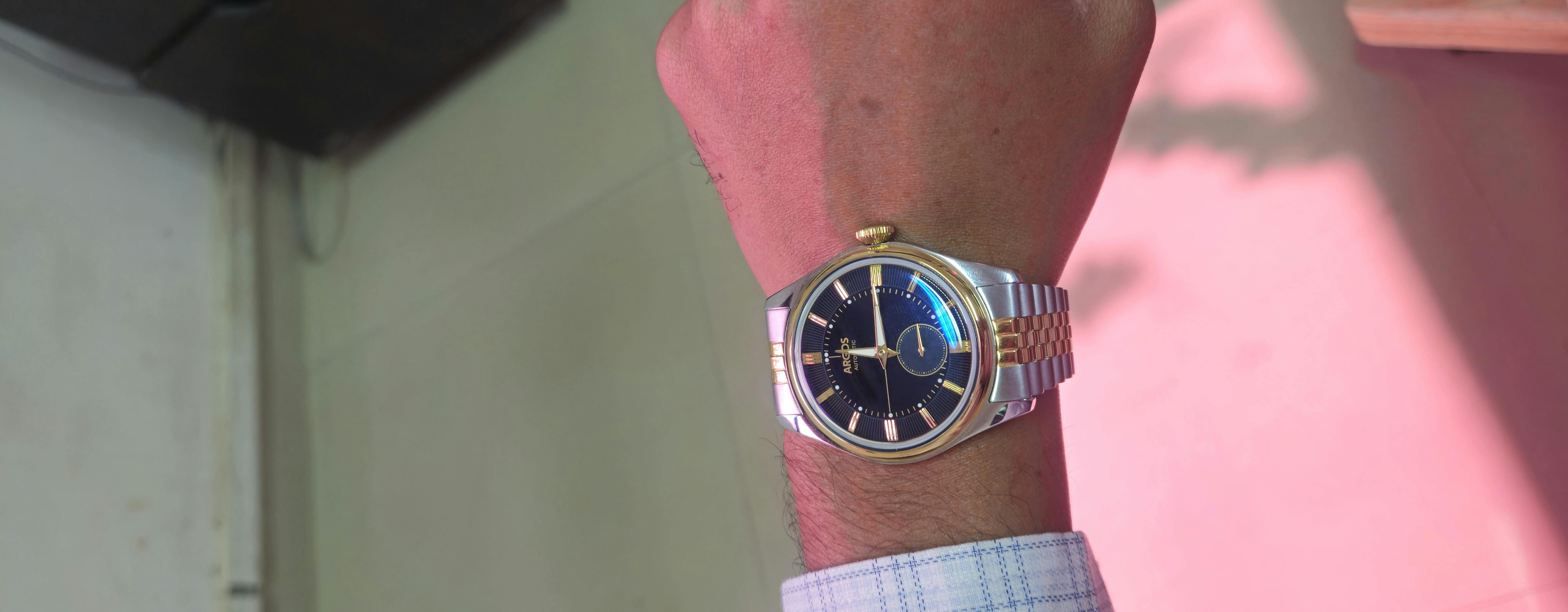 Argos Apollo III - Onyx Black Gold with Leather Strap – Argos Watches