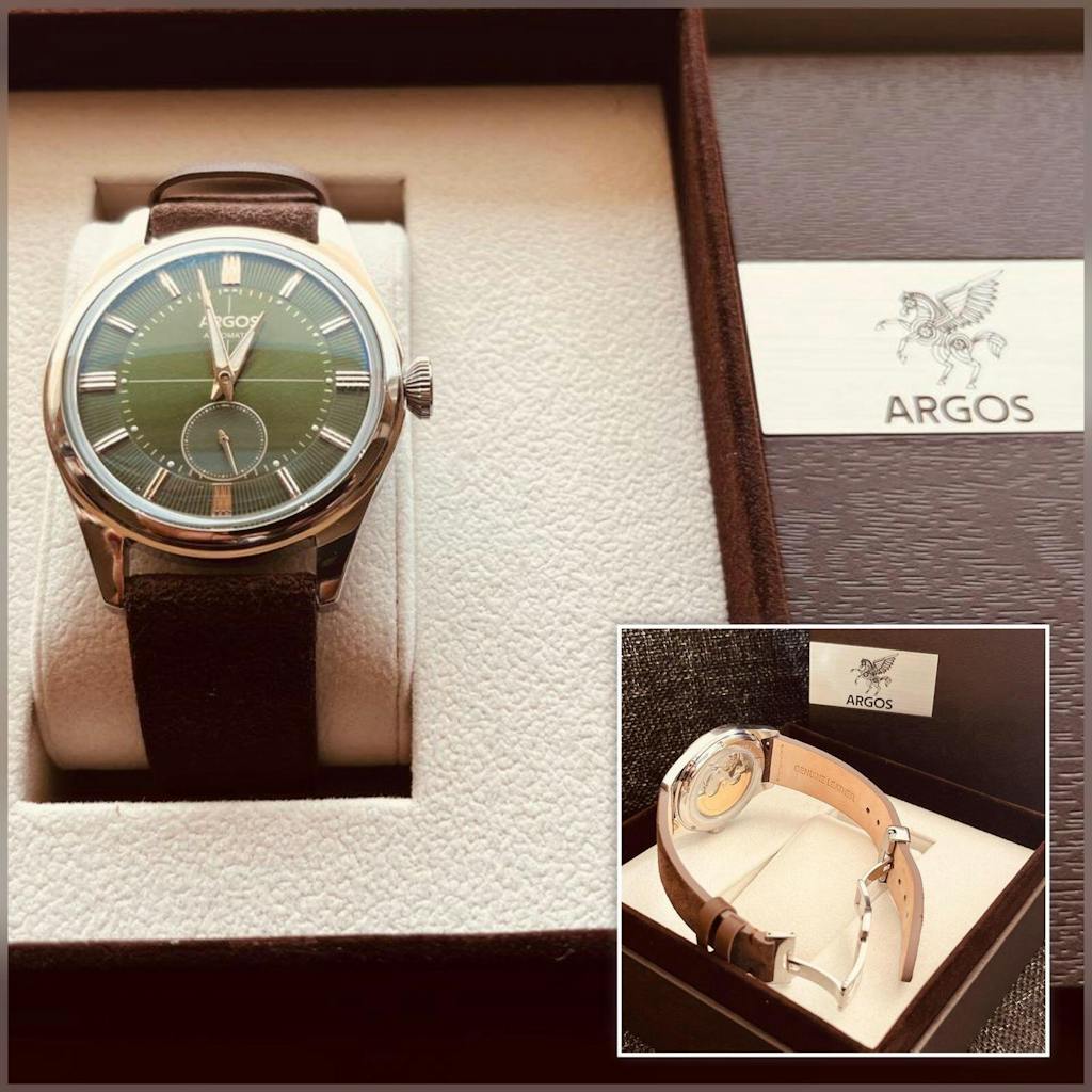 Argos Apollo III - Onyx Black Gold with Leather Strap – Argos Watches